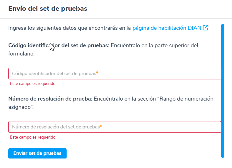 Paso 3 – Enviar set de pruebas de Documento soporte electrónico ...